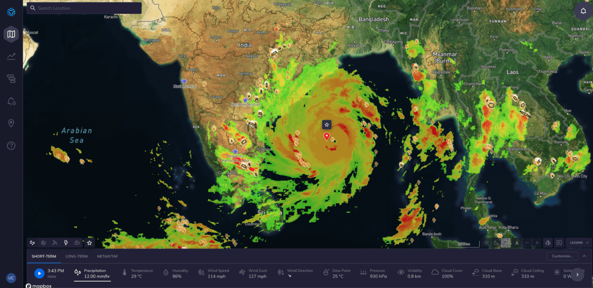 Forecasting with Tomorrow.io: Cyclone Amphan